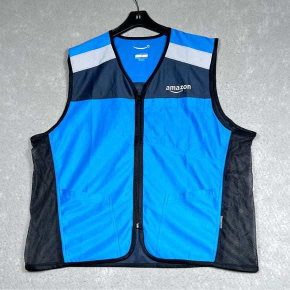 Amazon | Jackets & Coats | Amazon Vest Mens Size Xlarge Blue Employee ...